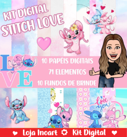 Kit Digital Stitch Love
